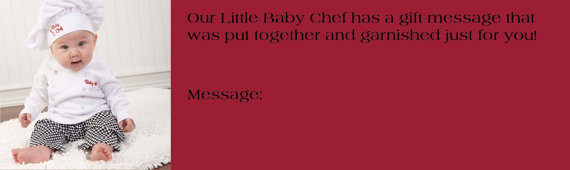 Personalized Baby Gift Boy Or Baby Girl Chef Three Piece Layette In ...